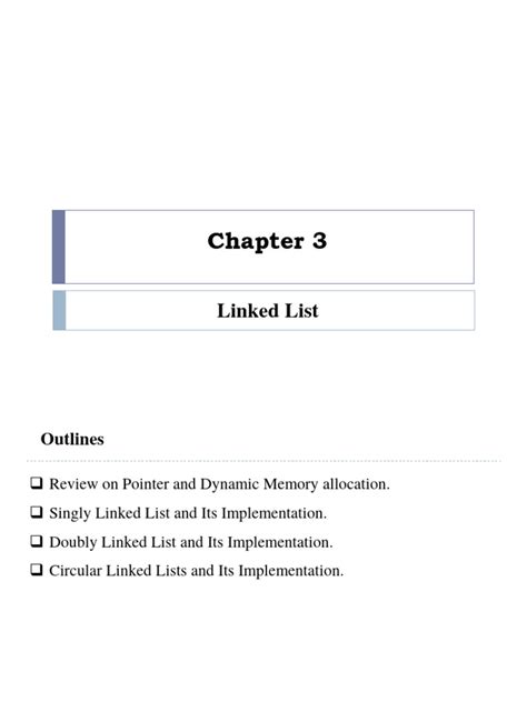 Chapter 3 Linked List Pdf