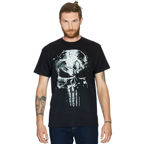 Punisher Schedel T Shirt Zwart Elbenwald