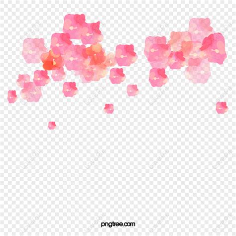 핑크 수채화 꽃 일러스트꽃들분홍수묵 Png 일러스트 무료 다운로드 Lovepik
