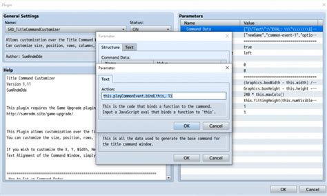 RMMV SRD Title Command Customizer Common Event Issues RPG Maker