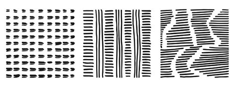 작은 대시 패턴 점선 텍스처입니다 흑백 벡터 해칭 낙서 유기적 모양입니다 짧은 선 대시 브러쉬 손으로 그린 무작위 획 패션 단순한 그래픽 복고풍 인쇄 디자인 일러스트 레이