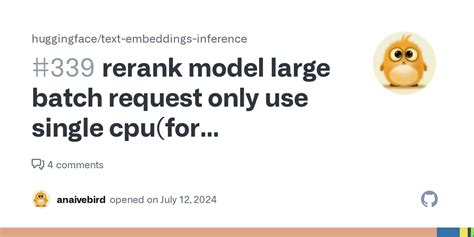 Rerank Model Large Batch Request Only Use Single Cpu For Tokenizer