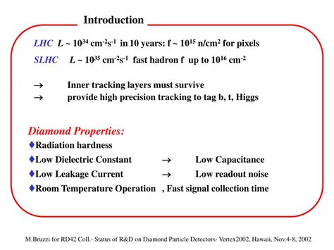 Ppt Status Of The Randds On Diamond Particle Detectors Powerpoint