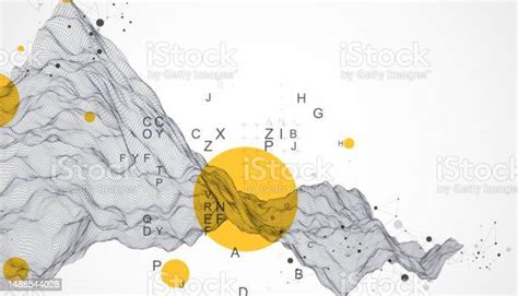 추상적인 과학 및 기술 배경 문자가 포함 된 프레임 웨이브 0명에 대한 스톡 벡터 아트 및 기타 이미지 0명 3차원 형태 곡선 Istock