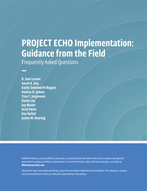 Pdf Project Echo Implementation Guidance From The Field Frequently