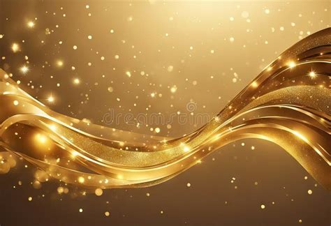 2023 New Year Abstract Shiny Color Gold Wave Design Element Stock Illustrationstar Shape