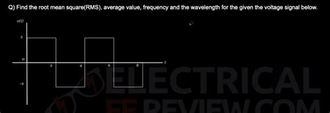 Solved Q Find The Root Mean Square RMS Average Value Chegg