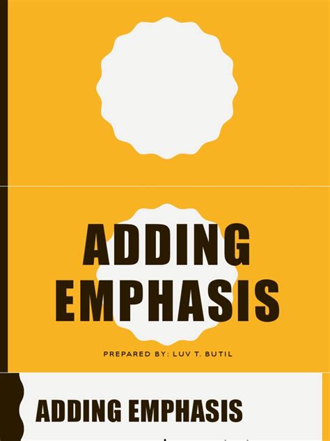 Adding Emphasis Pdf Subject Grammar Sentence Linguistics