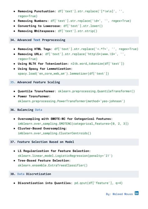 Data Preprocessing Cheatsheet For Learners Pdf Technology And Computing