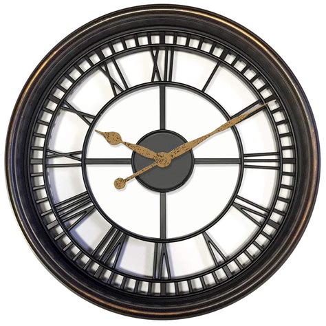 Vintage Style Large Round Roman Numeral Open Face Analog Qa Wall Clock By Westclox Vintage Style Large Round Roman Numeral Open Face Analog Qa Wall Clock By Westclox