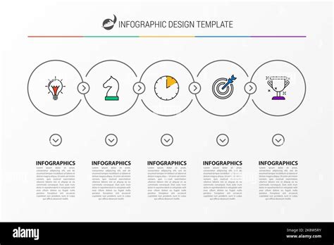 Infographic Design Template Creative Concept With 5 Steps Can Be Used For Workflow Layout