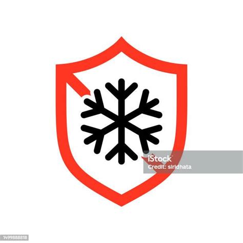 Vector Cold Protection Shield Badge Icon Stock Illustration Download