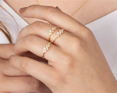 Dainty Ring Gold Ring Minimalist Ring Delicate Ring Tiny Ring Stacking Ring Stackable Ring