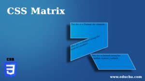 Css Matrix How Does Matrix Work In Css Examples