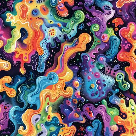 Abstract Swirling Shapes In Vivid Colors Premium Ai Generated Image