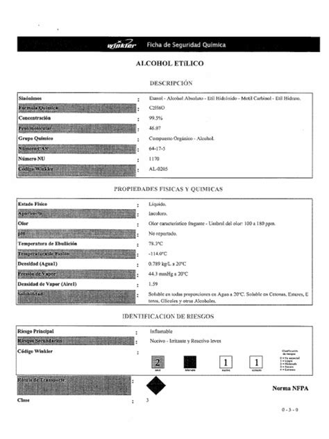 Hds Alchol Etilico Pdf