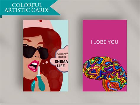 Funny Medical Valentines Day Cards Hand Drawn Medical Pun Valentines Doctor Nurse Pa Np Tech