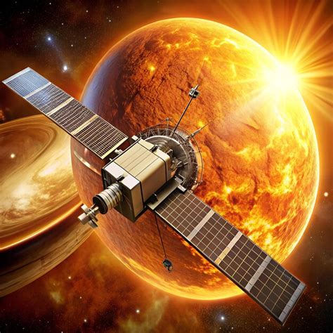 Futuristic Spacecraft Harvesting Energy From The Sun Using Large Solar Sails In The Depths Of