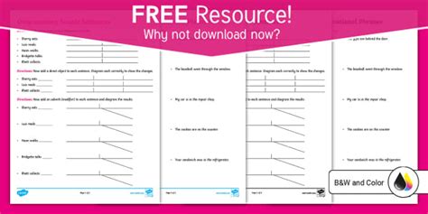 Free Diagramming Sentences Worksheets Twinkl USA Twinkl