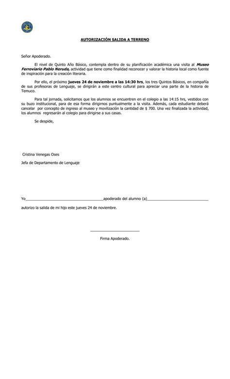 Modelo De Carta De Solicitud De Autorizacion Compartir Carta Hot Sex