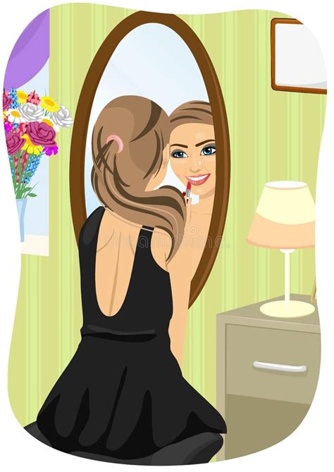 Black Woman Looking Mirror Stock Illustrations 280 Black Woman