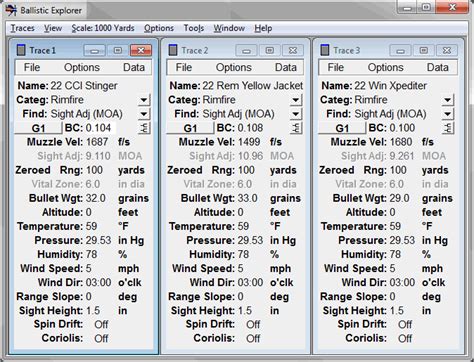 Ballistic Explorer Help