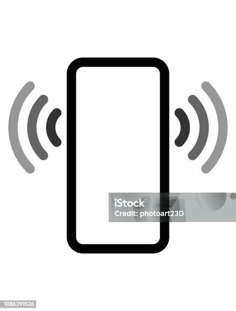물결 기호 아이콘블랙 회색 간단한 평면벡터와 스마트폰 검은색에 대한 스톡 벡터 아트 및 기타 이미지 검은색 곡선 그래픽 사용자 인터페이스 Istock
