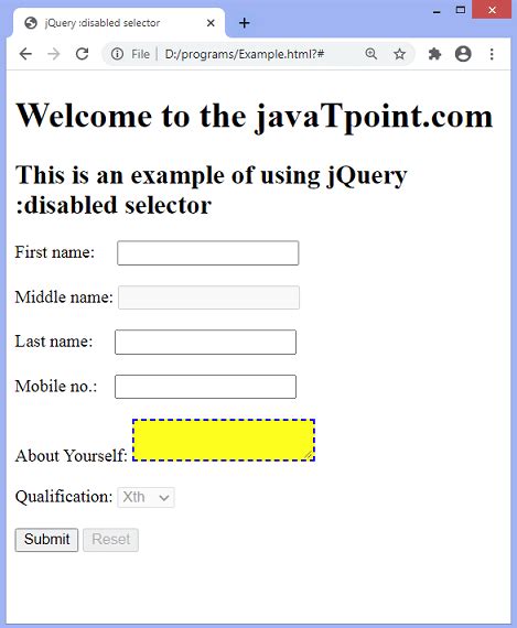 Disabled Selector Tpoint Tech