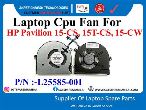 Laptop Cpu Fan For Hp Pavilion 15 Cs 15t Cs 15 Cw Pn L25585 001 At