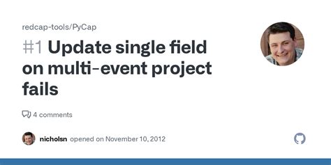 Update Single Field On Multi Event Project Fails · Issue 1 · Redcap