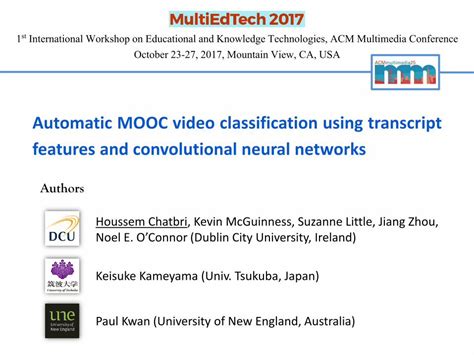 Pdf Automatic Mooc Video Classification Using Transcript Moving
