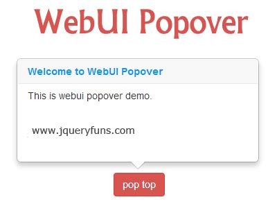 webui popover一个轻量级的jquery弹出层插件