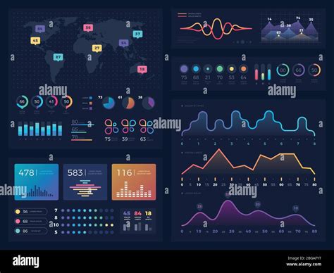 Workflow Charts And Diagrams Infographic Useful Vector Elements For Business Information