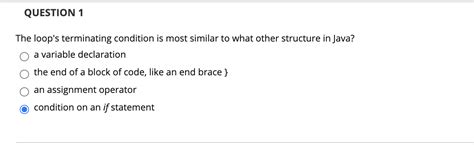 solved question 1 the loop s terminating condition is most