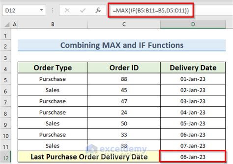 How To Find Max Date In Range With Criteria In Excel Exceldemy