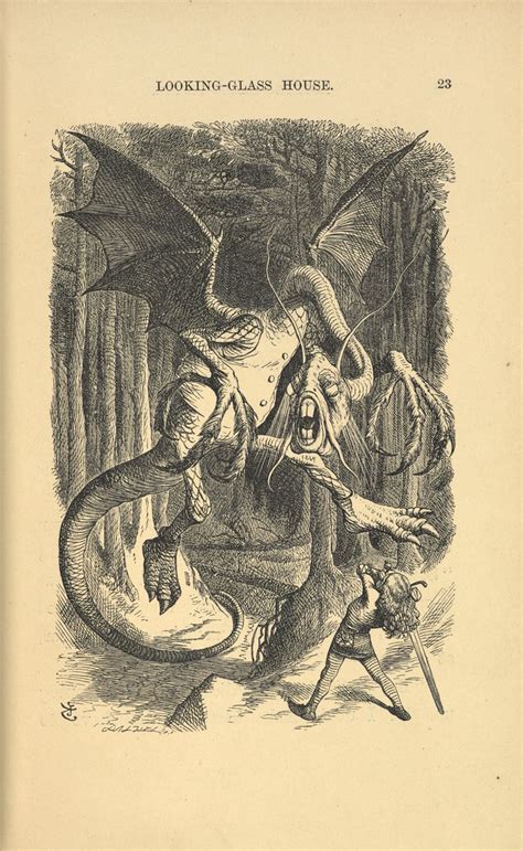 The Jabberwocky By John Tenniel Premium Art Reproduction