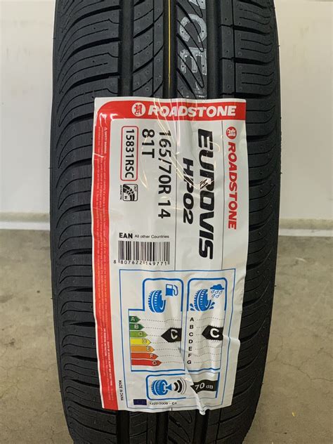 2 x 165/70 R14 Roadstone Eurovis HP02 81T (Nexen) 165 70 14 - TWO TYRES ...