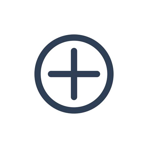 Plus Sign Inside Circle Icon Vector Flat Style 41033042 Vector Art At