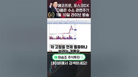 이승조 주식투자 에코프로 포스코dx 다음은 수소 관련주 에코프로 에코프로비엠 포스코dx 일진하이솔루스 일진파워