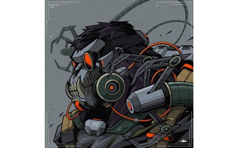 Nechtan Aldric Mech Illustration Vector Templatemonster