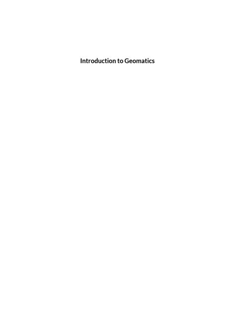 Introduction To Geomatics 1620770423 Pdf Geography Geographic