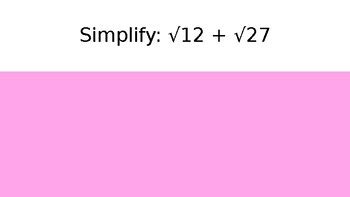 Adding And Subtracting Radicals PowerPoint Presentation TPT