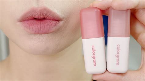 컬러그램 누디블러틴트 레드티지 긱로즈 발색 후기 Youtube