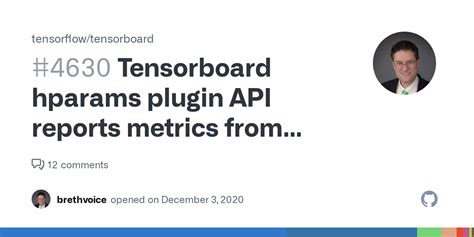 tensorboard hparams plugin api reports metrics from final epoch not epoch with best