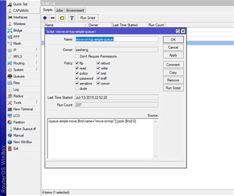 IT Mikrotik Script Move Simple Queue On Top