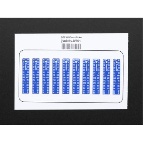 Buy Adafruit 601 Avr Atmegaxx8 Pinout Sticker Online In India Fabtolab