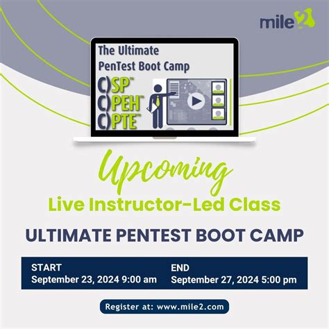Cybersecurity Pentesting Techtraining Mile2 Bootcamp Certification