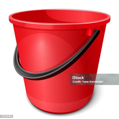 검은 손잡이 가진 빨간 플라스틱 빈 양동이입니다 벡터 일러스트입니다 양동이에 대한 스톡 벡터 아트 및 기타 이미지 양동이 빨강 0명 Istock