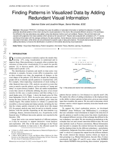 Pdf Finding Patterns In Visualized Data By Adding Redundant Visual