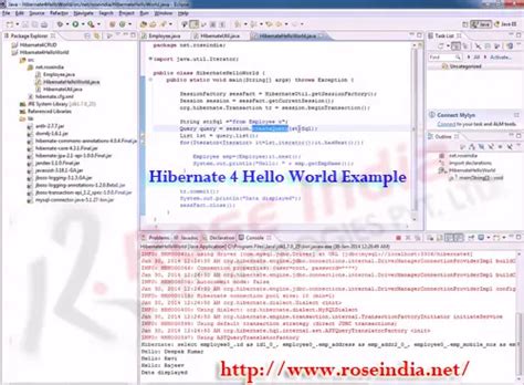 Hibernate 4 Hello World Example Of Hello World Program